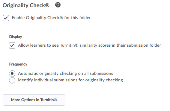 Create a Draft TurnItIn Folder