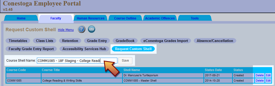 Request Custom Shells